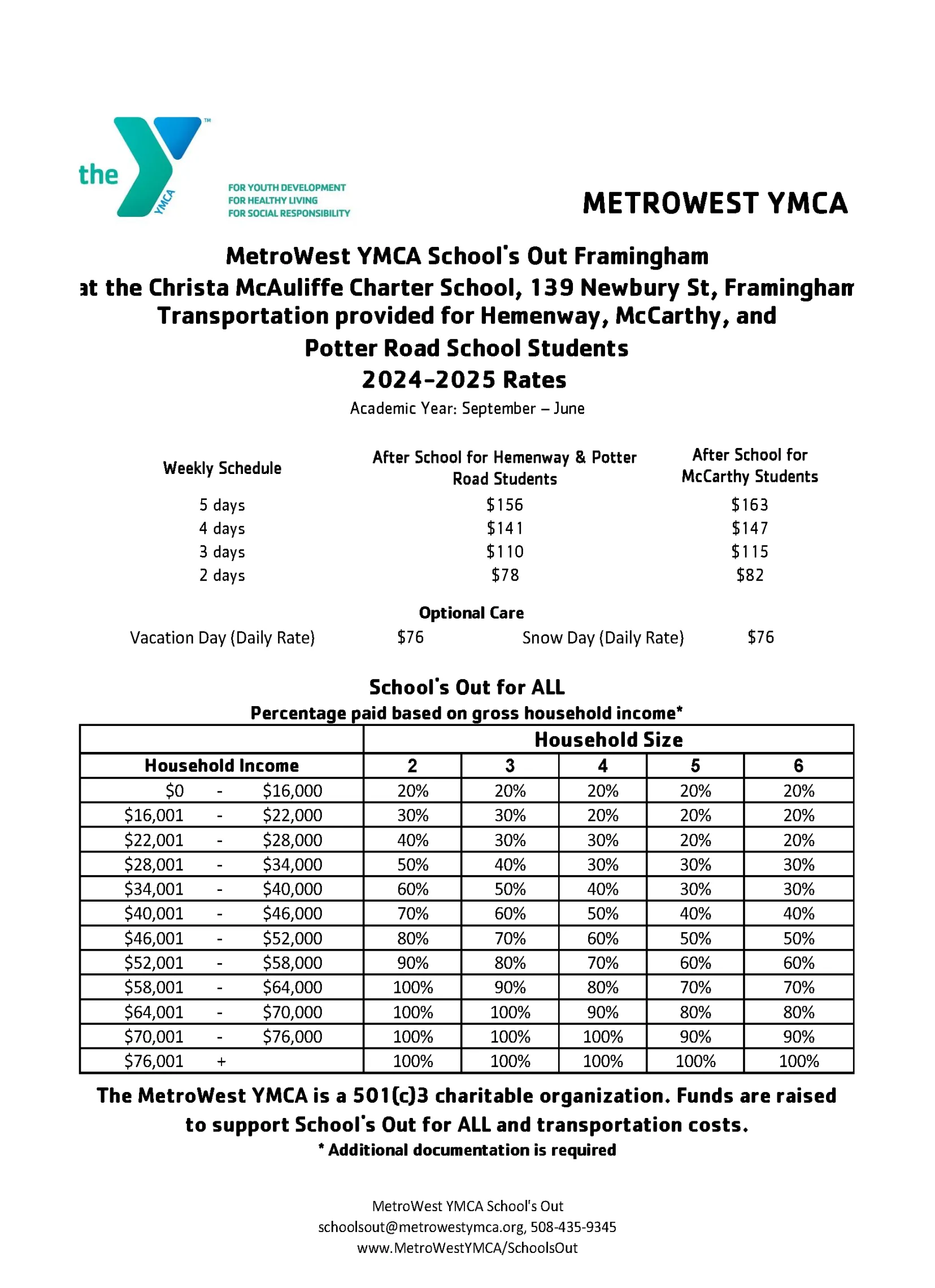 School's Out Framingham | MetroWest YMCA